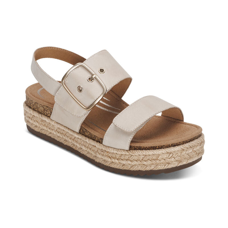 Women's Aetrex Vania Arch Support Platform Sandal – Brown's Shoe Fit Co ...